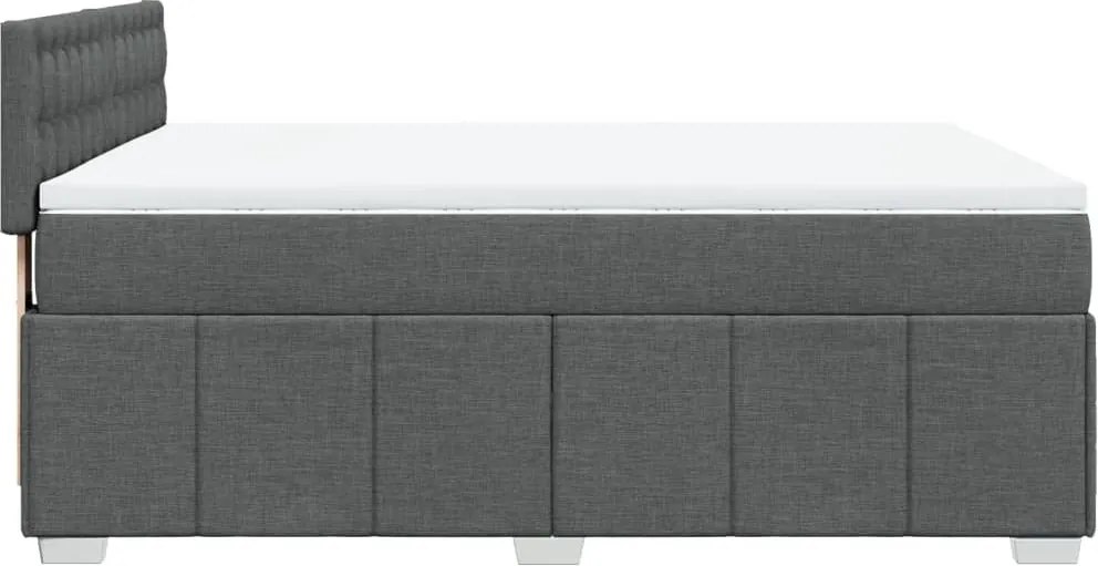 Box spring postel s matrací tmavě šedá 160x200 cm textil 3289434