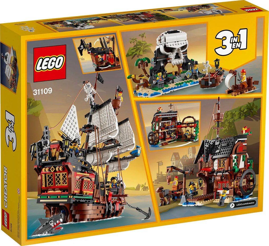 LEGO CREATOR Pirátská loď 3v1 31109 STAVEBNICE 2231109