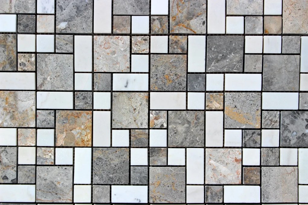 ALFIstyle Kamenná mozaika z mramoru, Magic square, 30x30 cm