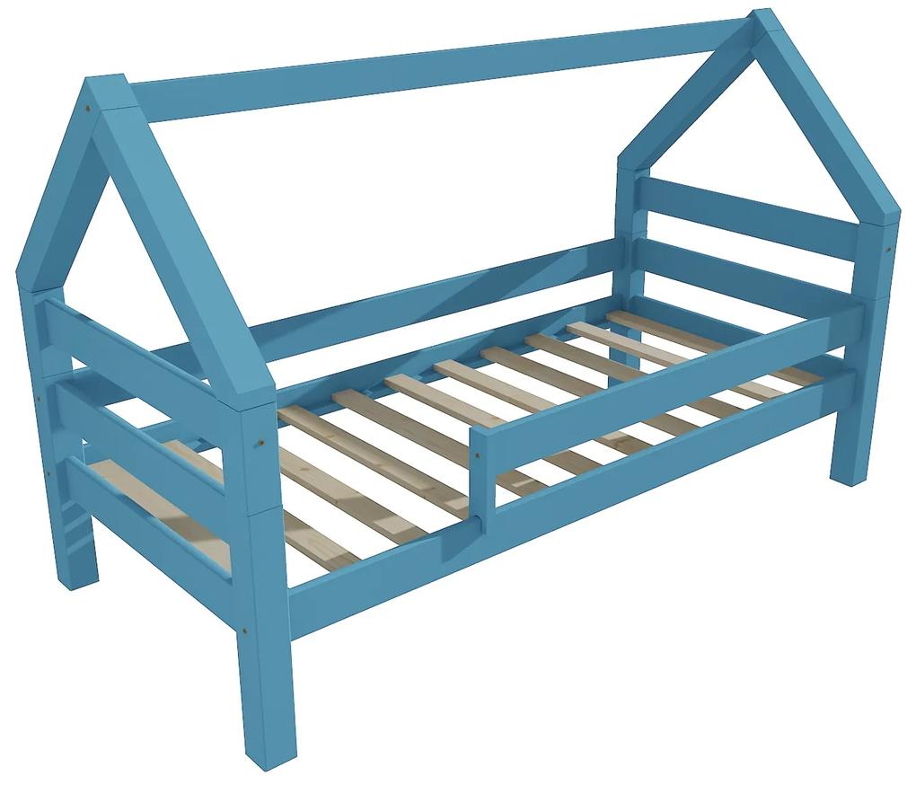 Vomaks Dětská postel se zábranou 8X8 09B Rozměr: 90 x 180 cm, Barva: surové dřevo