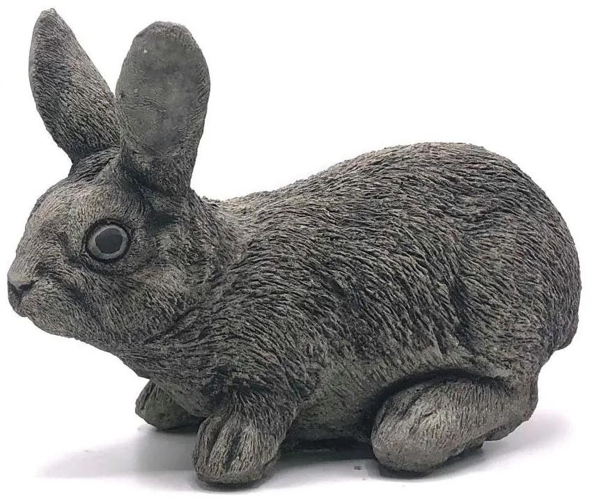 Zahradní betonová dekorace ležící králík - 11*26*20 cm