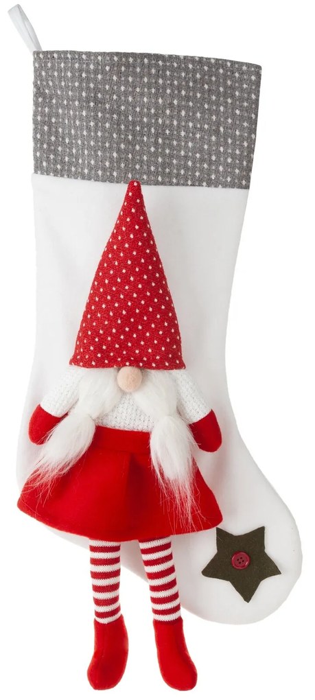VÁNOČNÍ DEKORACE SANTA 10,2X50 CM VZOROVANÁ