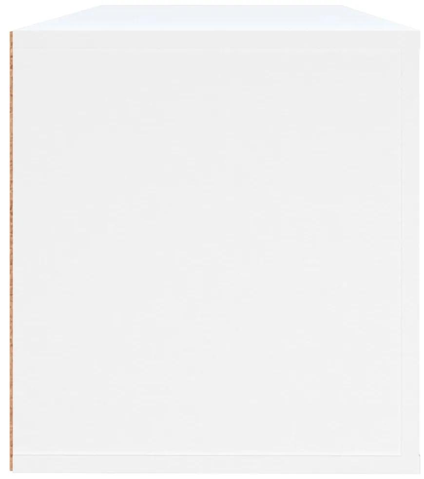 Nástěnný botník bílá 100 x 35 x 38 cm kompozitní dřevo - Default Title