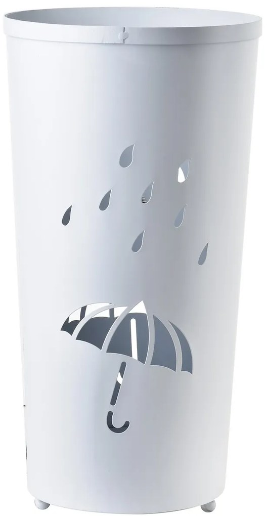Kovový stojan na deštníky Cedric White Rain, 45,5x24 cm