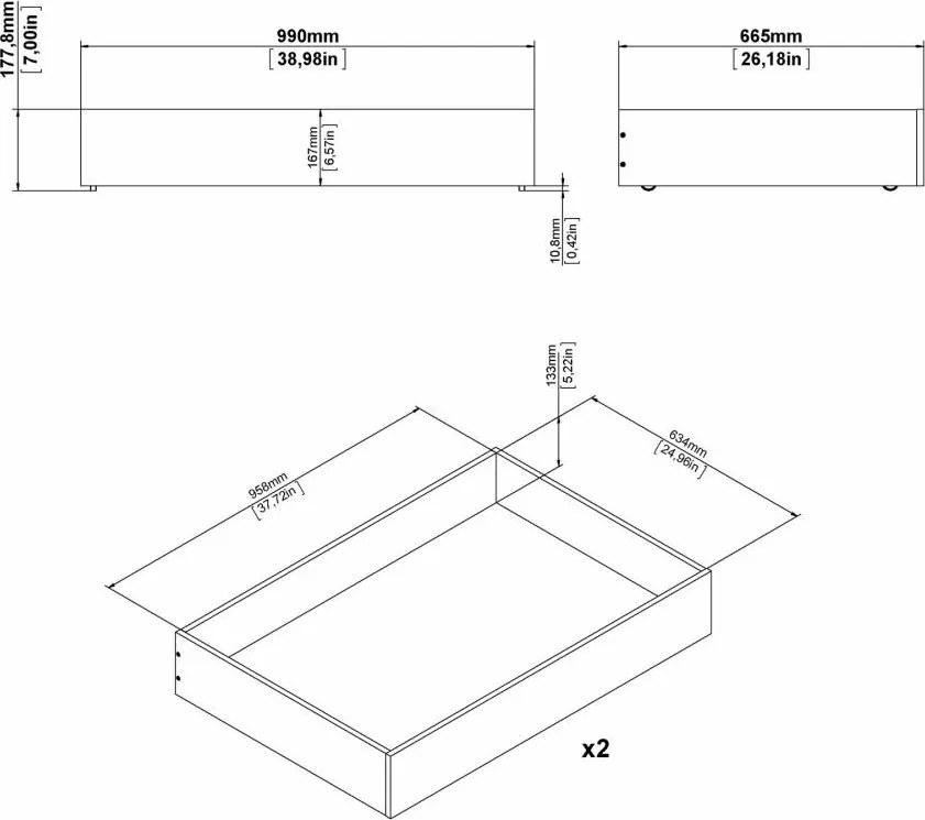 FALCO Úložný prostor Simplicity 108 černý MAT