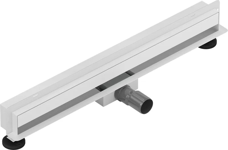 Mexen Flat Wall, sprchový žlab na zeď 2v1, 60 cm, bílá, 1230060