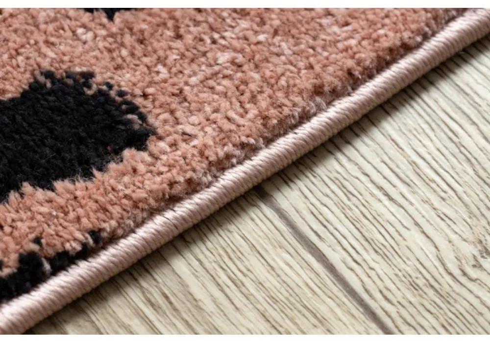 Dětský kusový koberec Kočky starorůžový 80x150cm