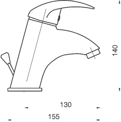 NOVASERVIS umyvadlová baterie bez výpusti TITANIA LUX chrom, 91001/1,0