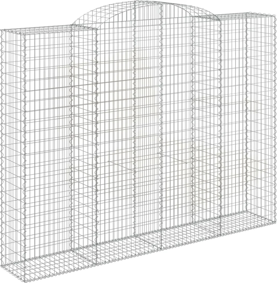 Klenuté gabionové koše 6 ks 300x50x220/240cm pozinkované železo 3146813