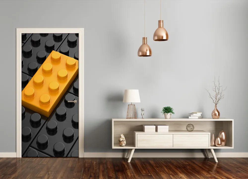 Samolepící fototapeta na dveře Kostky lego 95x205 cm