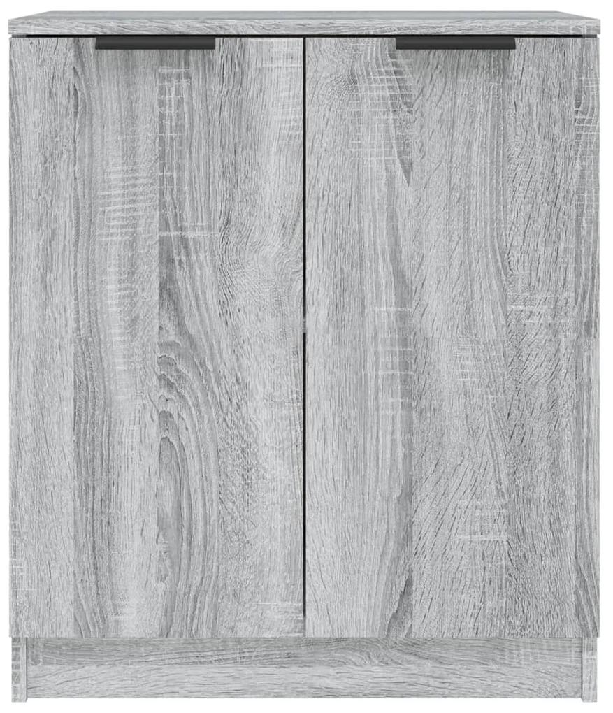 Příborníky 2 ks šedé sonoma 60 x 30 x 70 cm kompozitní dřevo,  3115778