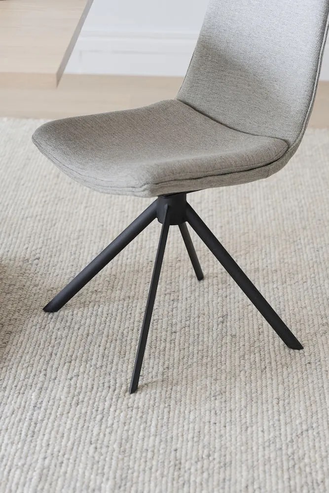 Rowico Otočná židle LOWELL šedý textil 120201