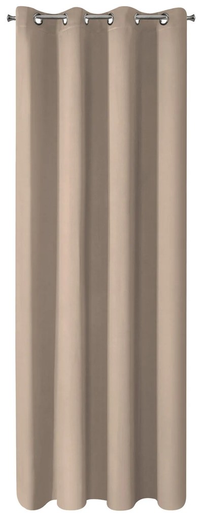 ZATEMŇOVACÍ ZÁVĚS NA KROUŽCÍCH LOGAN 140X270 CM BÉŽOVÁ