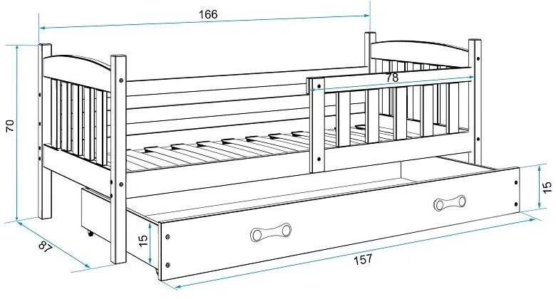 Falco Postel Kuba 80x160 bílá