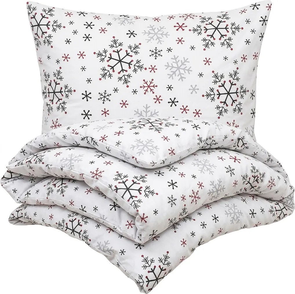 4Home Povlečení mikroflanel Snowflakes, 140 x 220 cm, 70 x 90 cm