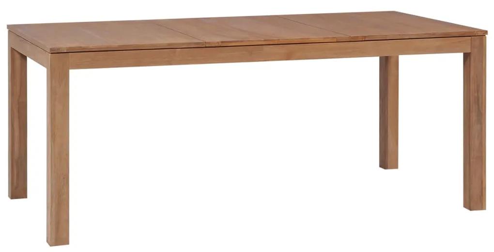 246951 vidaXL Jídelní stůl masivní teak s přírodním povrchem 180 x 90 x 76 cm