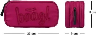 BAAGL Studentský penál etue Ruby / 23×11x9 cm