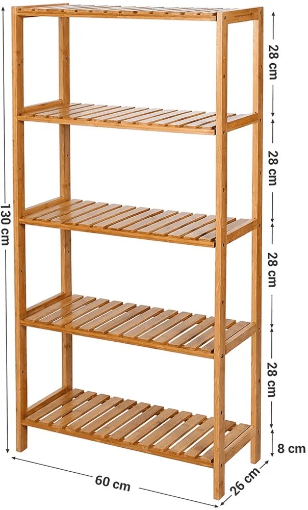 Artenat Regál Kitten, 130 cm, bambus