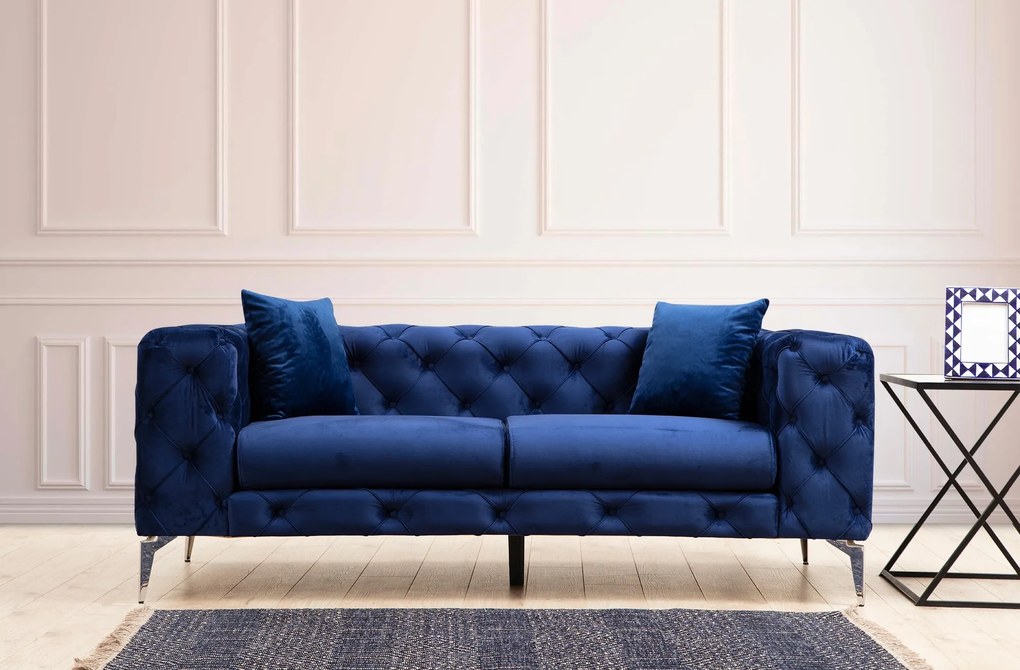 Atelier del Sofa 2-místná pohovka Como - Navy Blue, Modrá