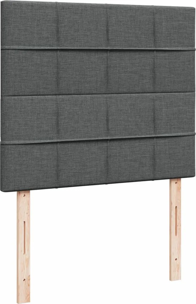 Box spring postel s matrací tmavě šedá 120x190 cm textil 3291608