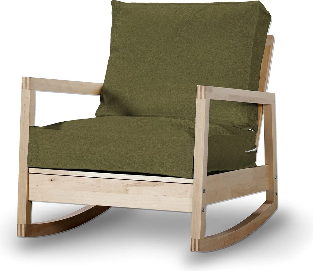 Potah na křeslo IKEA Lillberg barva zelená látka pletený vzor
