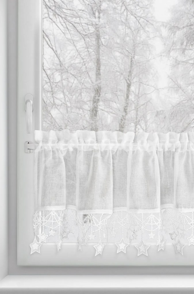 EUROFIRANY KRÁTKÁ VÁNOČNÍ ZÁCLONA NA PÁSCE XMAS 30X150 CM HVĚZDY