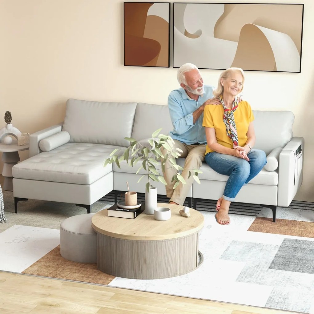 Costway Multiple Combination Sofa Collection Sections Modular s porty USB