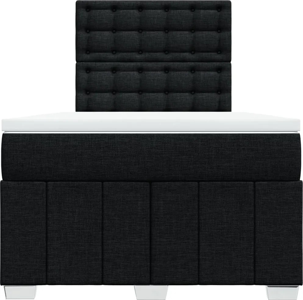 Box spring postel s matrací černá 120x200 cm textil 3291651