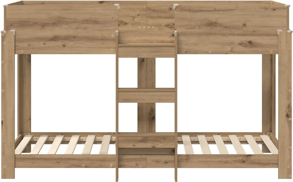 Patrová postel pro děti Artisanový dub 75 x 190 cm 3410546