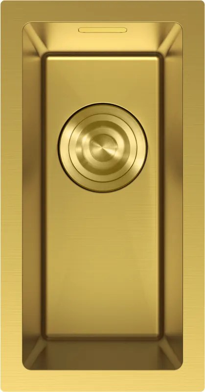 Mexen Trixo, 1-komorový nerezový dřez 230 x 440 mm, broušená zlatá, 6411221000-55