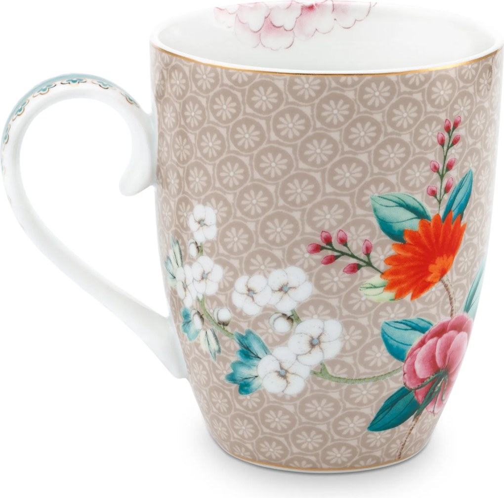 Pip Studio Blushing Birds sada 2 hrnků 350ml, khaki
