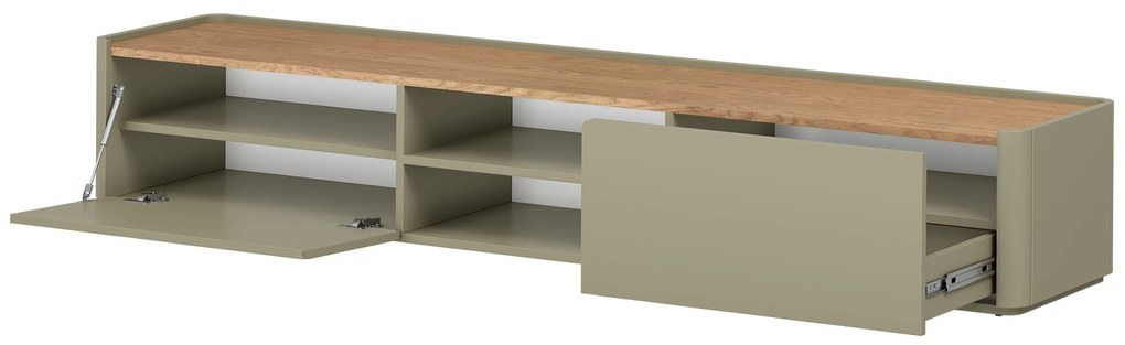 TV stolek Elivo 220 cm - eukalyptus / dub baltic dune