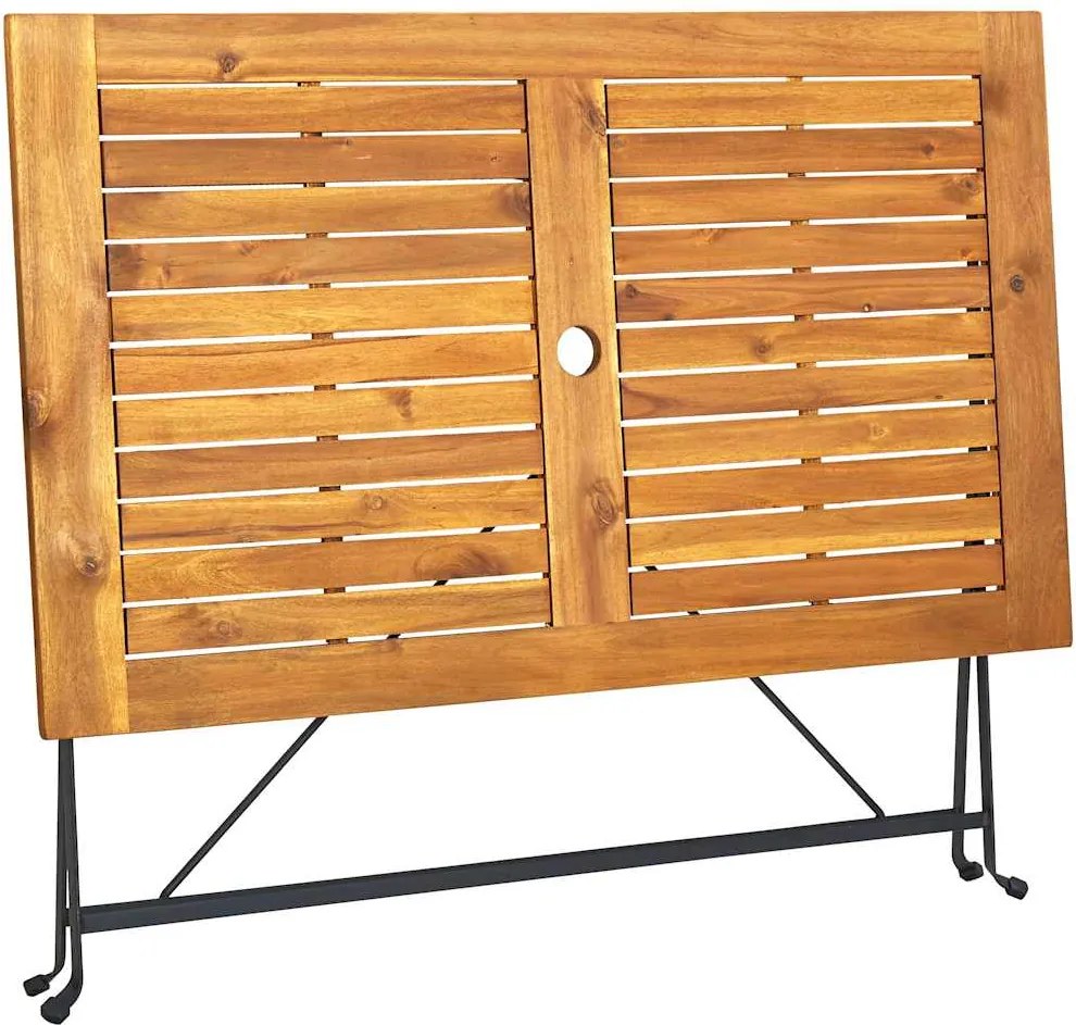 Skládací zahradní stůl 120 x 70 x 74 cm masivní akáciové dřevo 313159