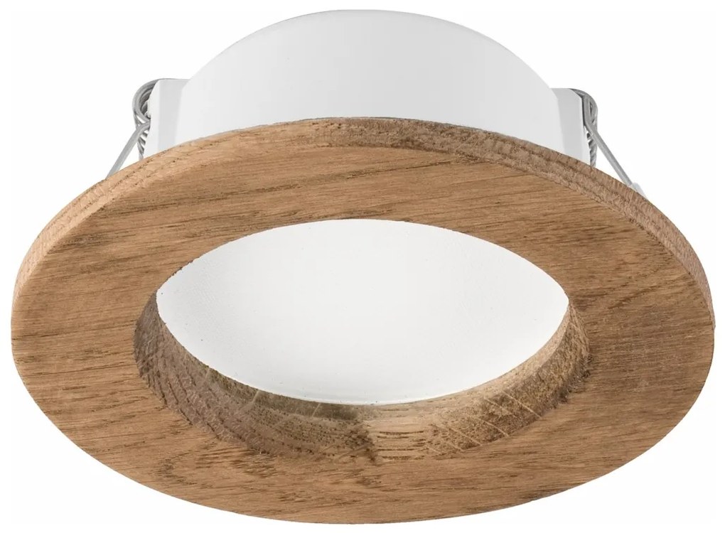 LED Podhledové svítidlo WOODY SPOT LED/5,5W/230V 4000K ořech pr. 10 cm