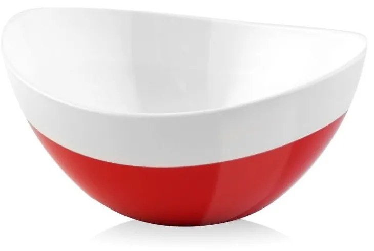 Červeno-bílá miska Livio Duo, 28 cm