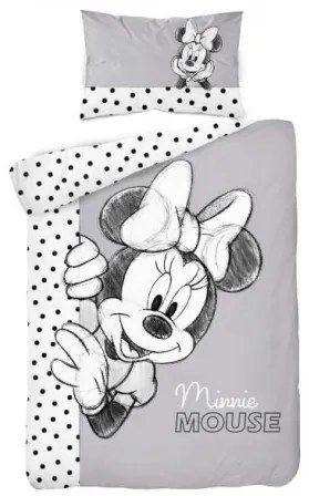 PB-LIC-100-135-MINNIE-46-B Bavlněné dětské povlečení Minnie 100x135 cm