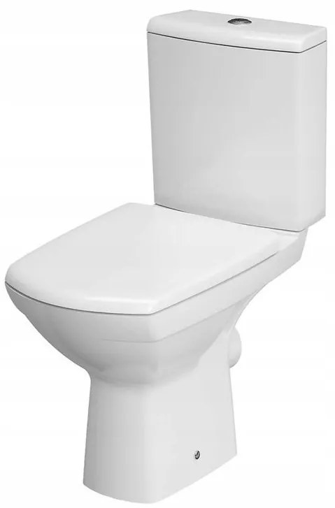 Cersanit CARINA Clean On 482 new - wc kombi 010 3/5 včetně antibakteriálního sedátka z duroplastu, bílá, K31-044