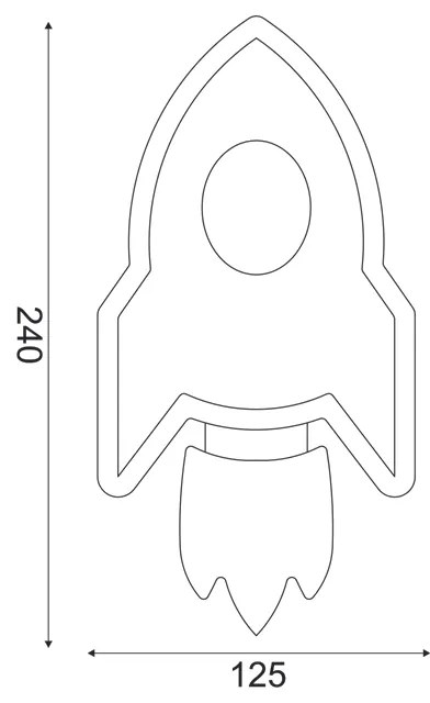 ACA DECOR LED dětské svítidlo NASA Red 5,5W/230V/3000K/385Lm/IP20