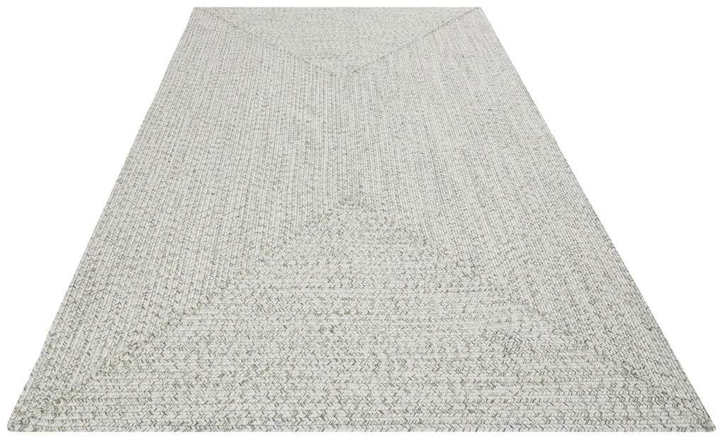 Hanse Home, Kusový koberec Braided 105553 Light Melange – na ven i na doma, 200x290, bílá, chodba / předsíň