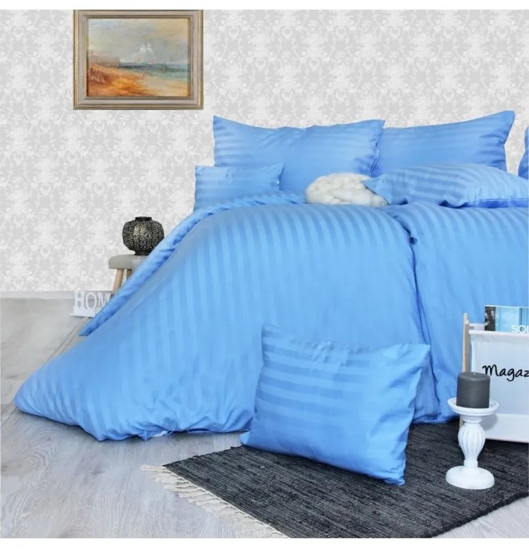 Povlečení damaškové modré EMI, Standardní set jednolůžko obsahuje 1x 140x200 + 1x 70x90
