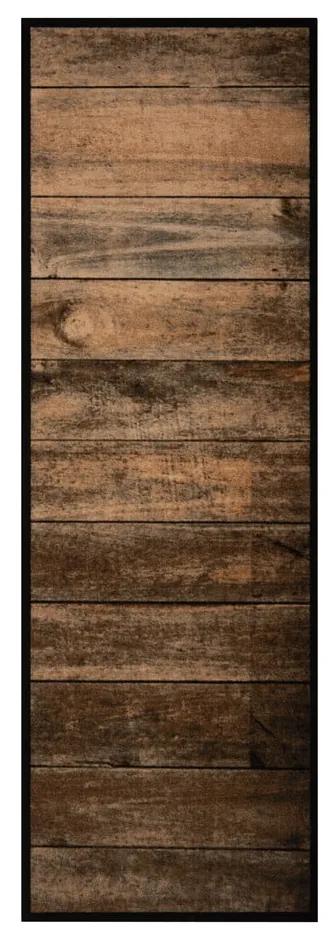 Hnědý běhoun Zala Living Cook &amp; Clean WIld Wood, 50 x 150 cm