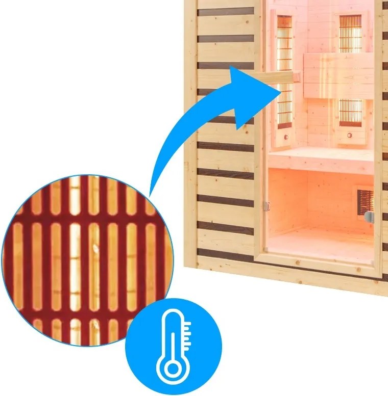 BPS-koupelny Infrasauna Relax HYD-6713 153x110, 2-3 osoby