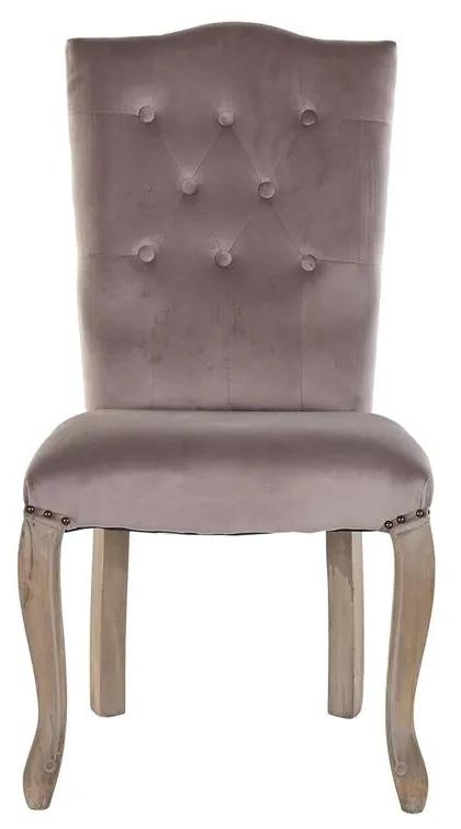 DKD Home Decor Růžová jídelní židle, zámecký styl - 51 x 47,5 x 101 cm