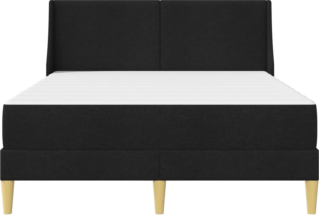 Rám postele s matrací s čelo Černý 120 x 190 cm Polyester 3414726