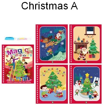 Montessori Magic Book vybarvovací knížka vodou Varianta: Chirstmas A