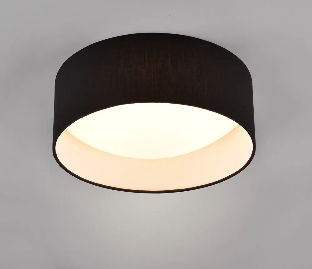 Černé LED stropní svítidlo ø 30 cm Locarno – Reality