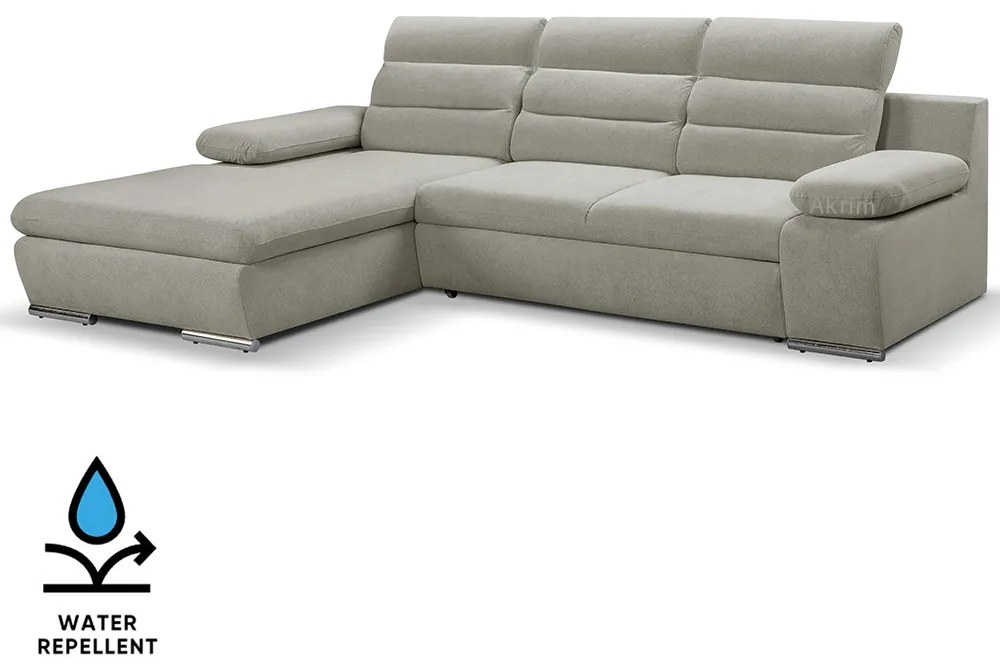 Sedací souprava GRECO MINI | 185x278 cm | 83 středně šedá | rozkládací + úložný prostor | VÝPRODEJ Z PRODEJNY