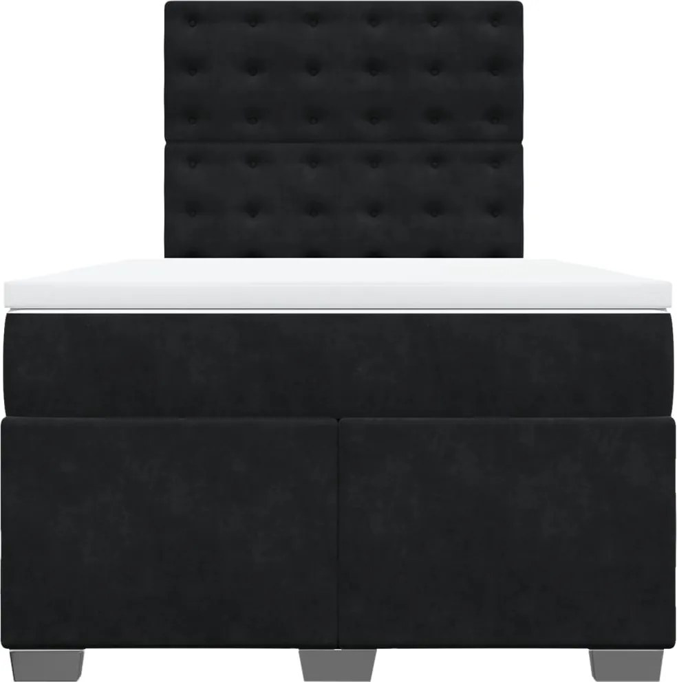 Box spring postel s matrací černá 120 x 190 cm samet 3293172