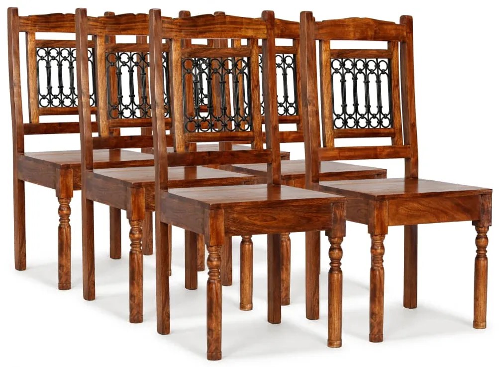 275272 vidaXL Jídelní židle 6 ks masiv sheeshamový povrch klasický styl