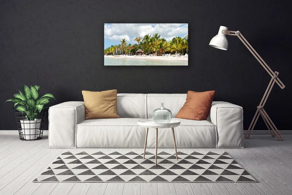 Obraz na plátně Pláž Palma Stromy Krajina 120x60 cm